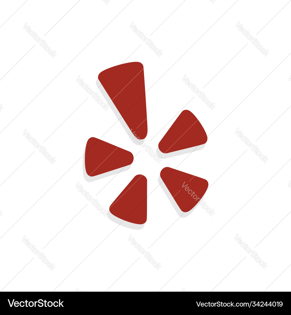 Yelp Icon - White on White Royalty Free Vector Image