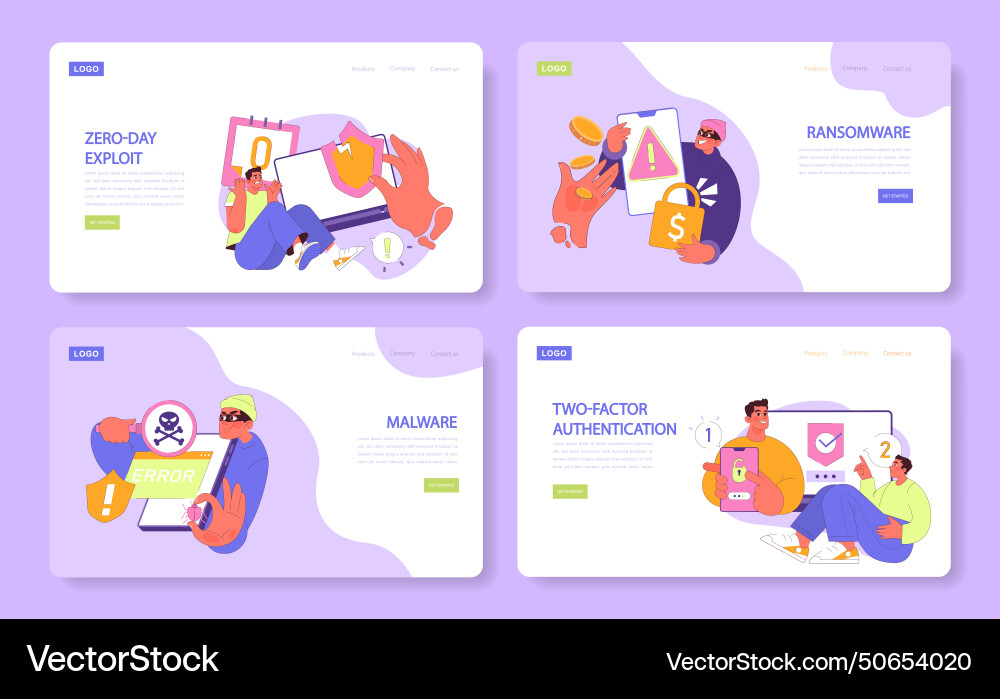 Cyber security unveiled from a looming ransomware Vector Image