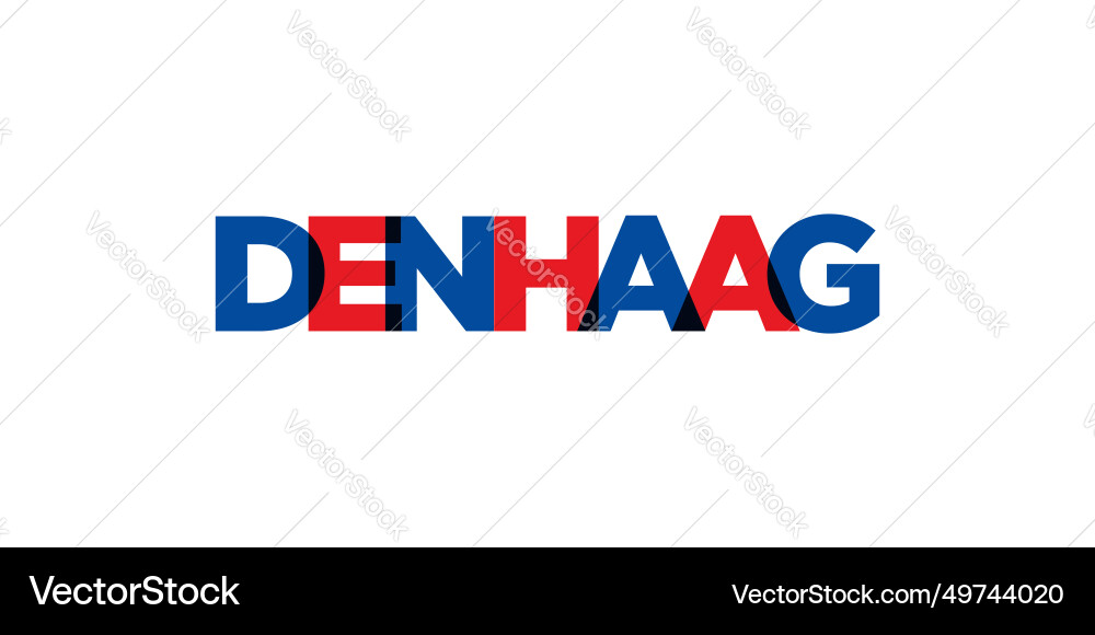 Den haag in the netherlands emblem design Vector Image