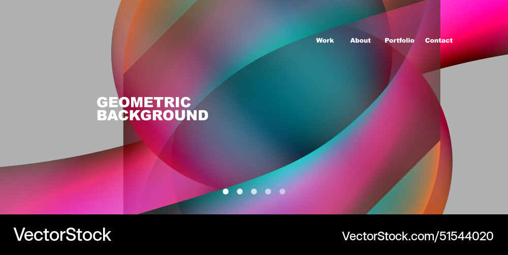 Dynamic flowing shapes concept design composition Vector Image