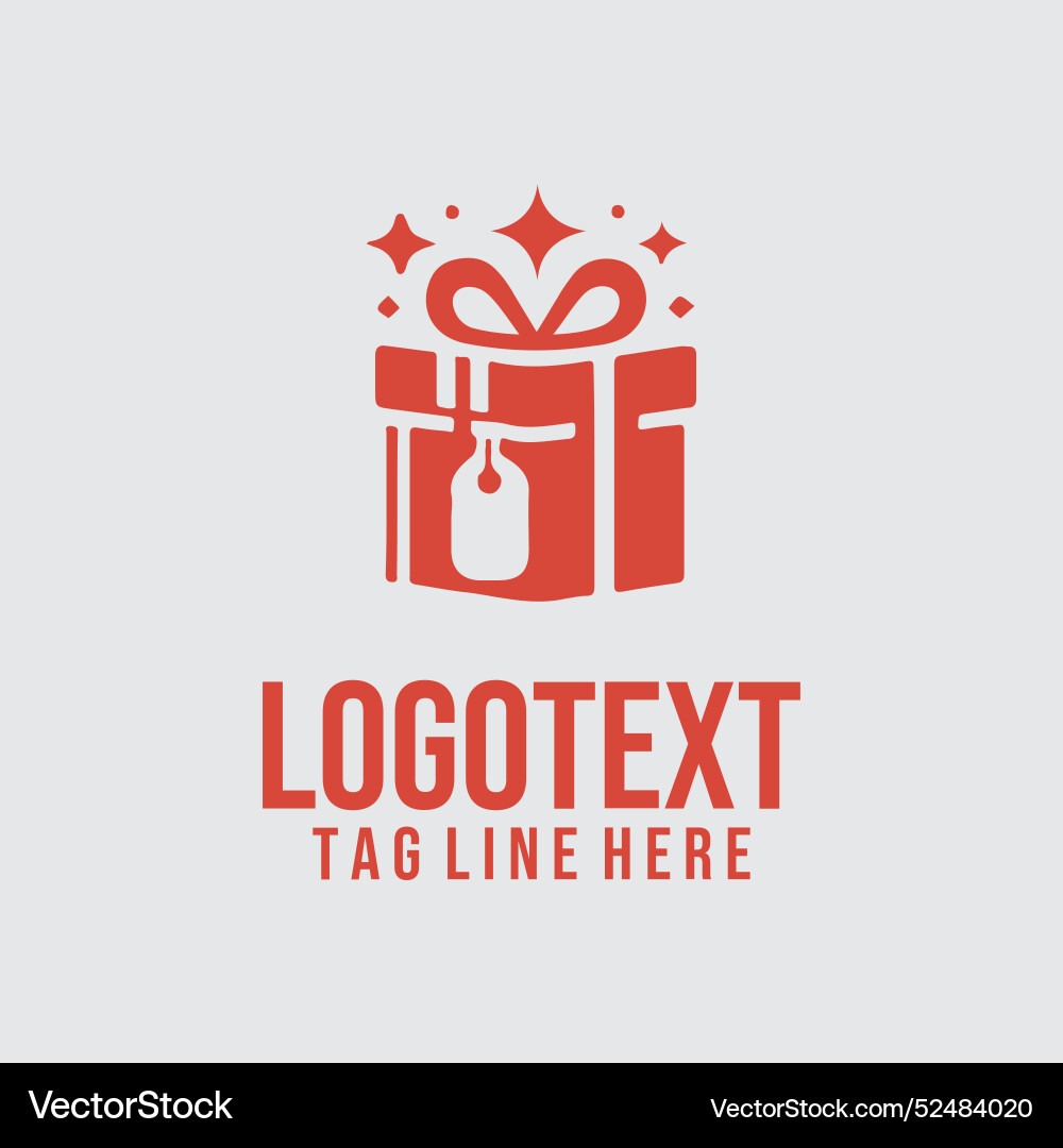 Gift box logo Royalty Free Vector Image - VectorStock