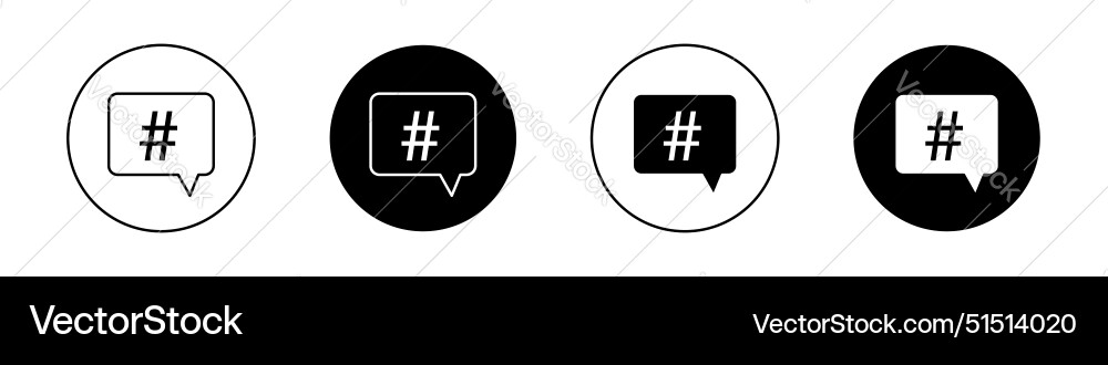 Hashtag icon Royalty Free Vector Image - VectorStock