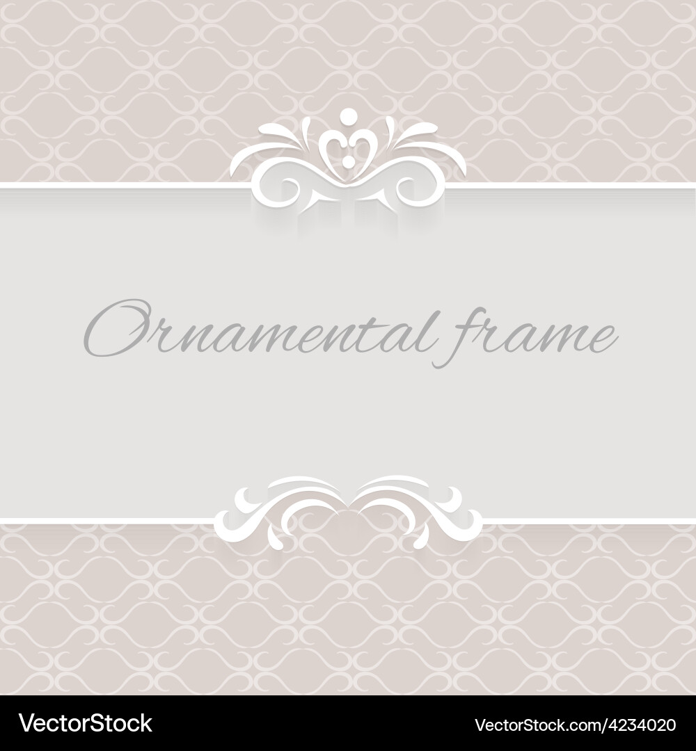 Paper lace background ornamental frame Royalty Free Vector