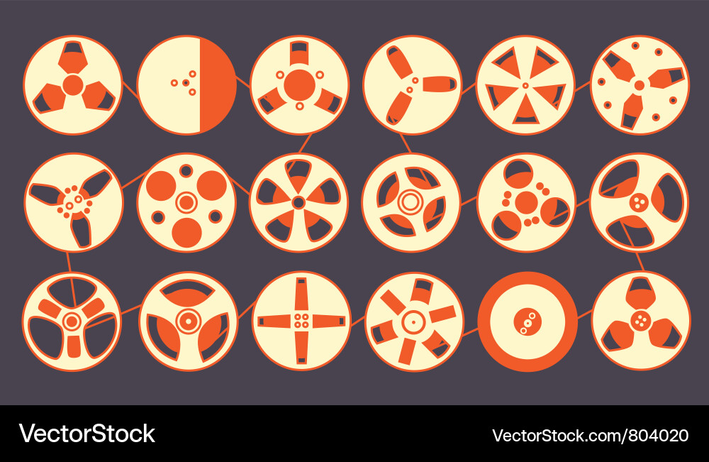 Recording reels Royalty Free Vector Image - VectorStock