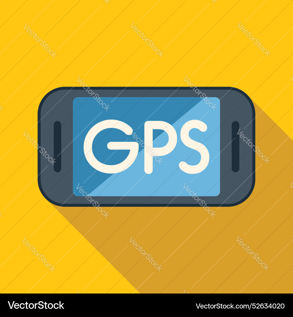 Smartphone is showing a gps navigation system Vector Image