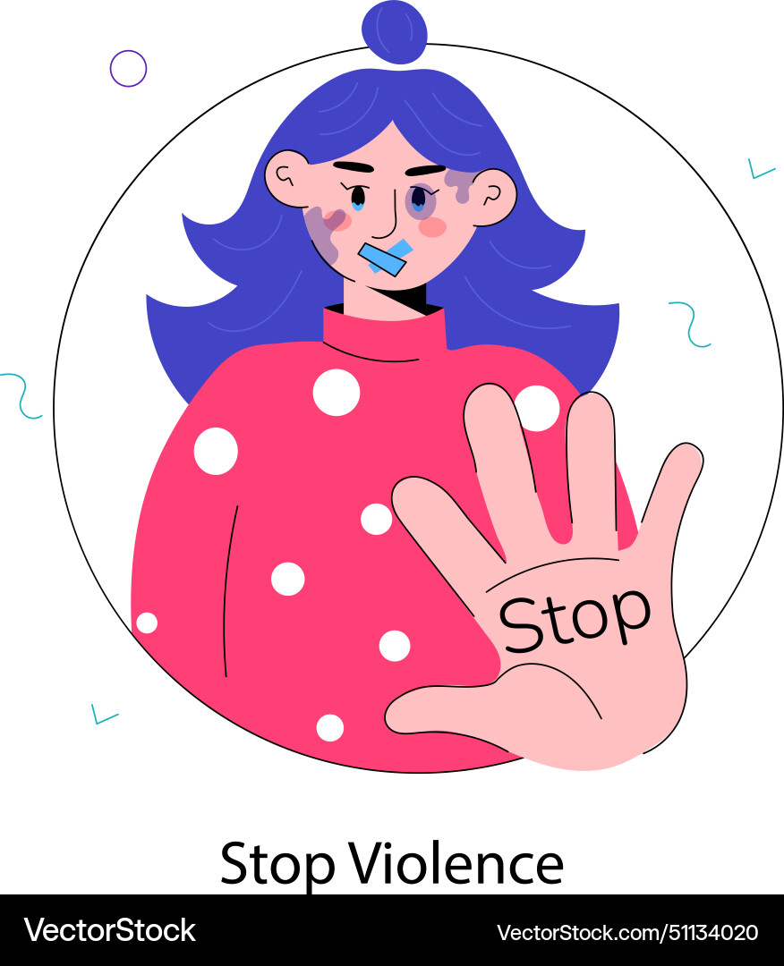 Stop violence Royalty Free Vector Image - VectorStock