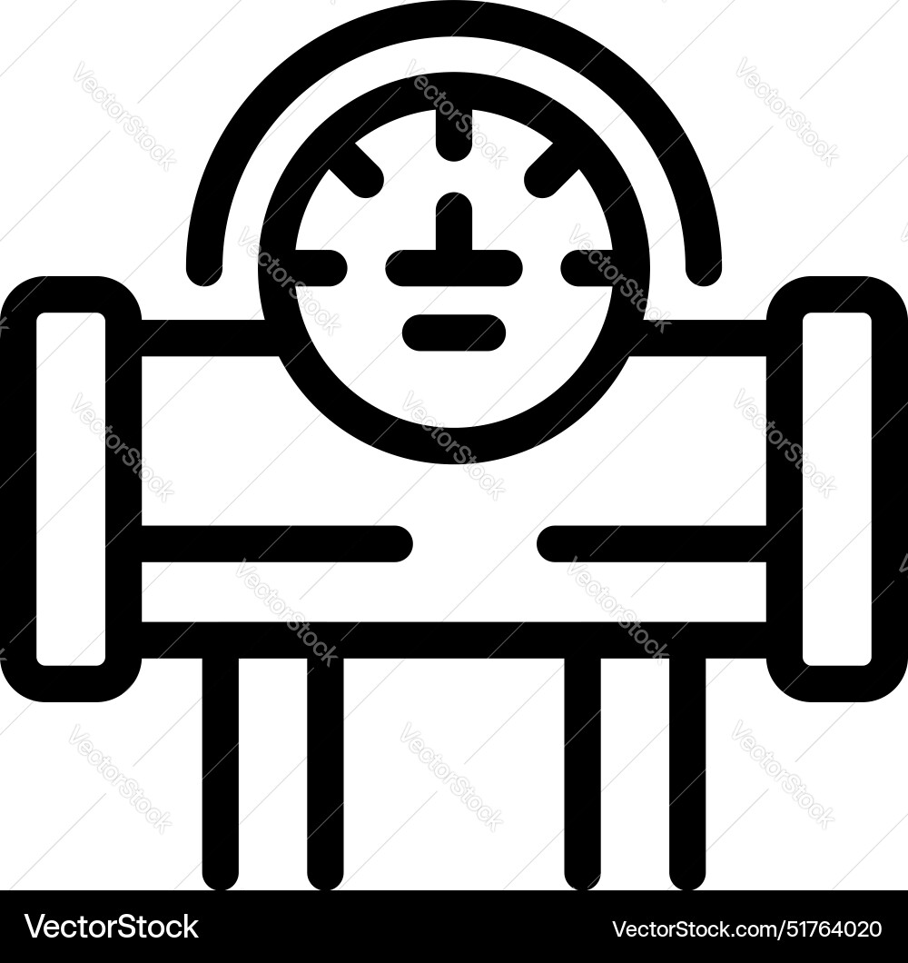 Water pipe meter measuring flow rate with gauge Vector Image