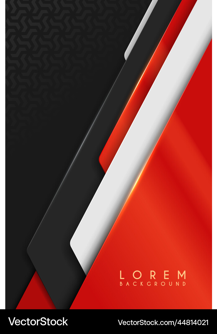 Abstract red black and white layers background Vector Image