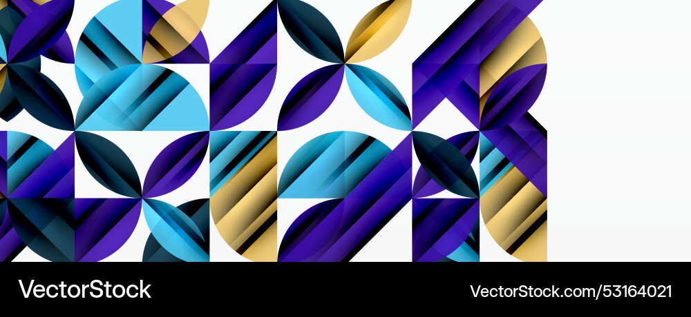 Circles and round shapes geometric minimal Vector Image