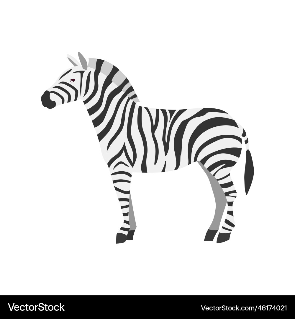 Cute Cartoon Zebra Royalty Free Vector Image - VectorStock