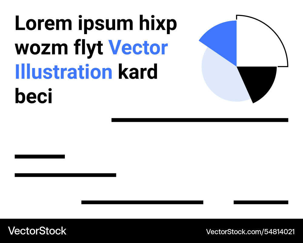 Datenvisualisierung mit Pie-Chart und Platzhalter Vektorbild