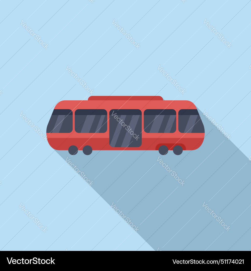 Express train platform icon flat move Royalty Free Vector