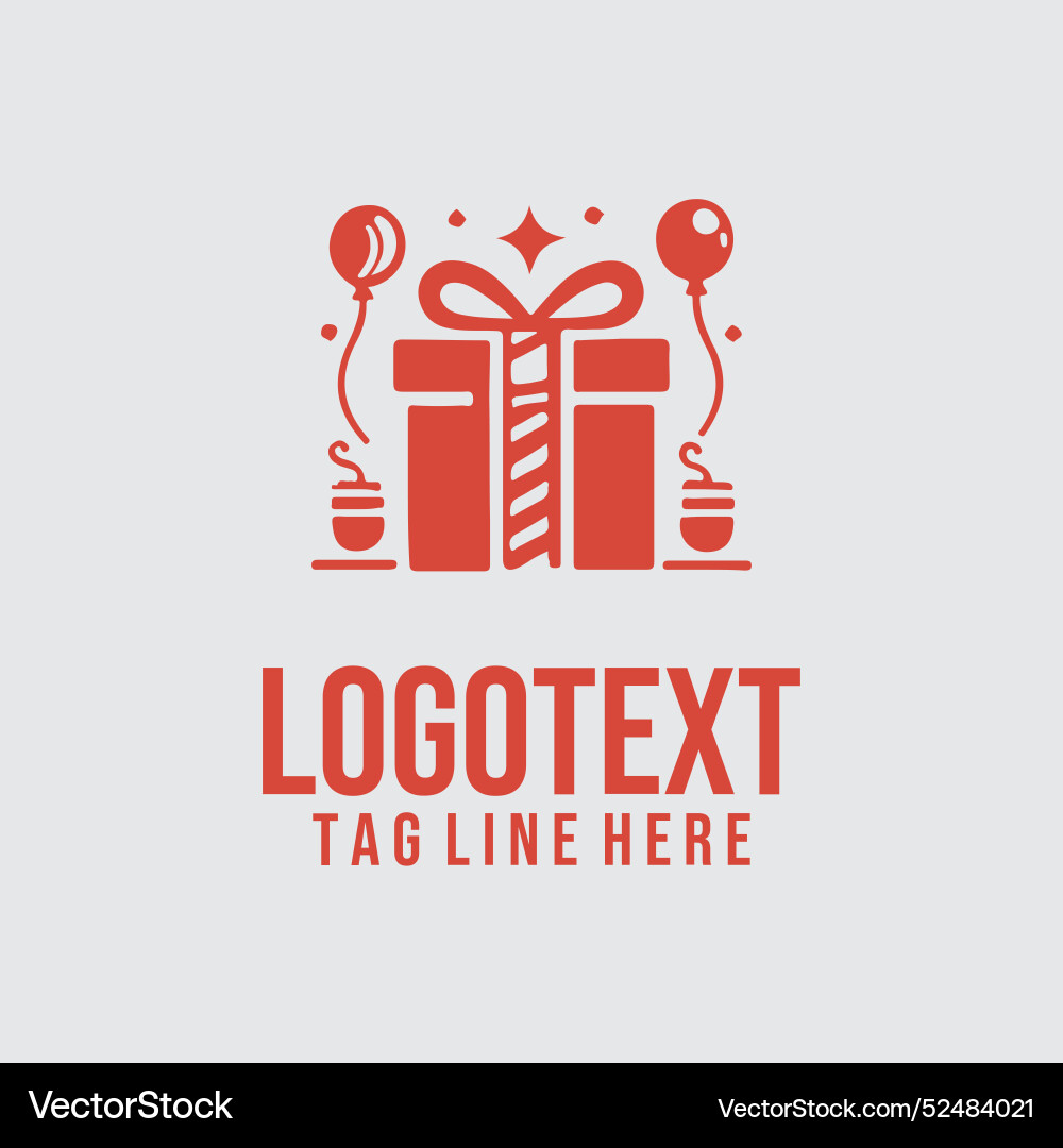 Gift box logo Royalty Free Vector Image - VectorStock