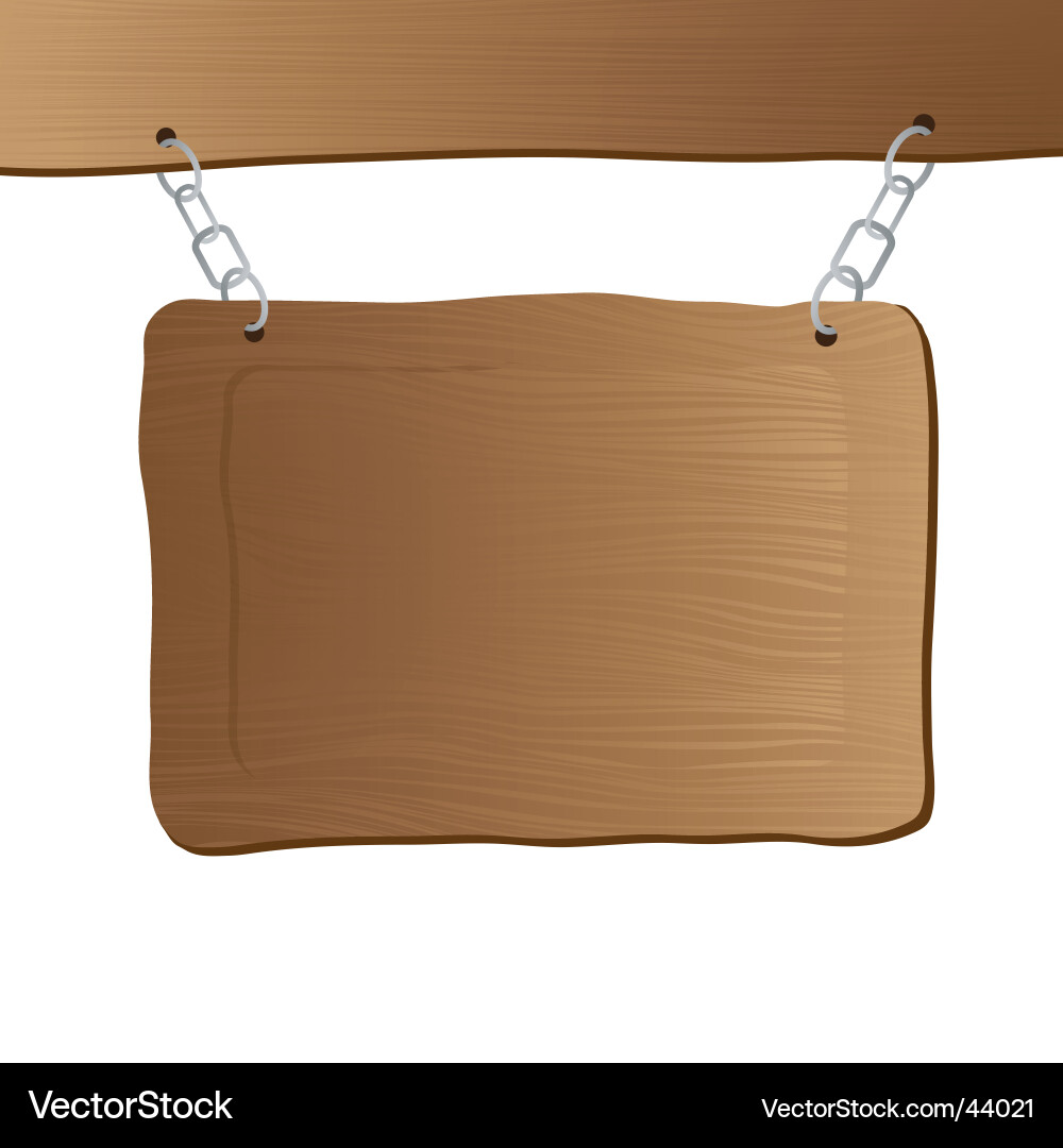 Hanging sign post Royalty Free Vector Image - VectorStock