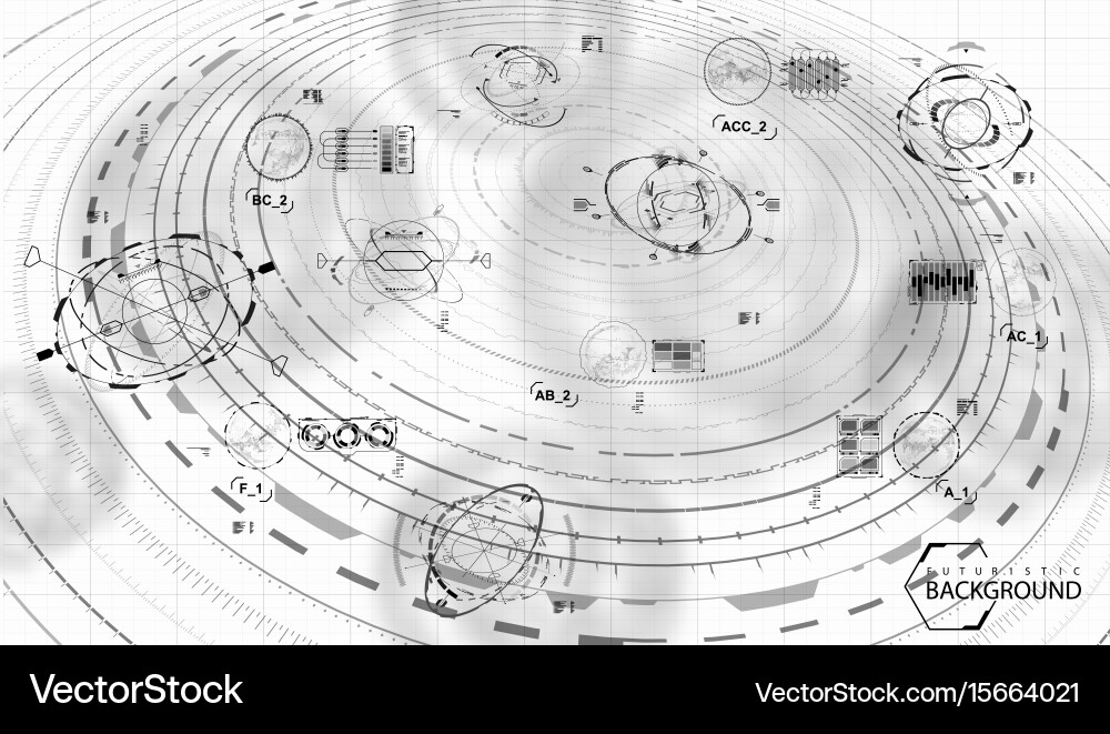 Head-up display elements for the web and app Vector Image