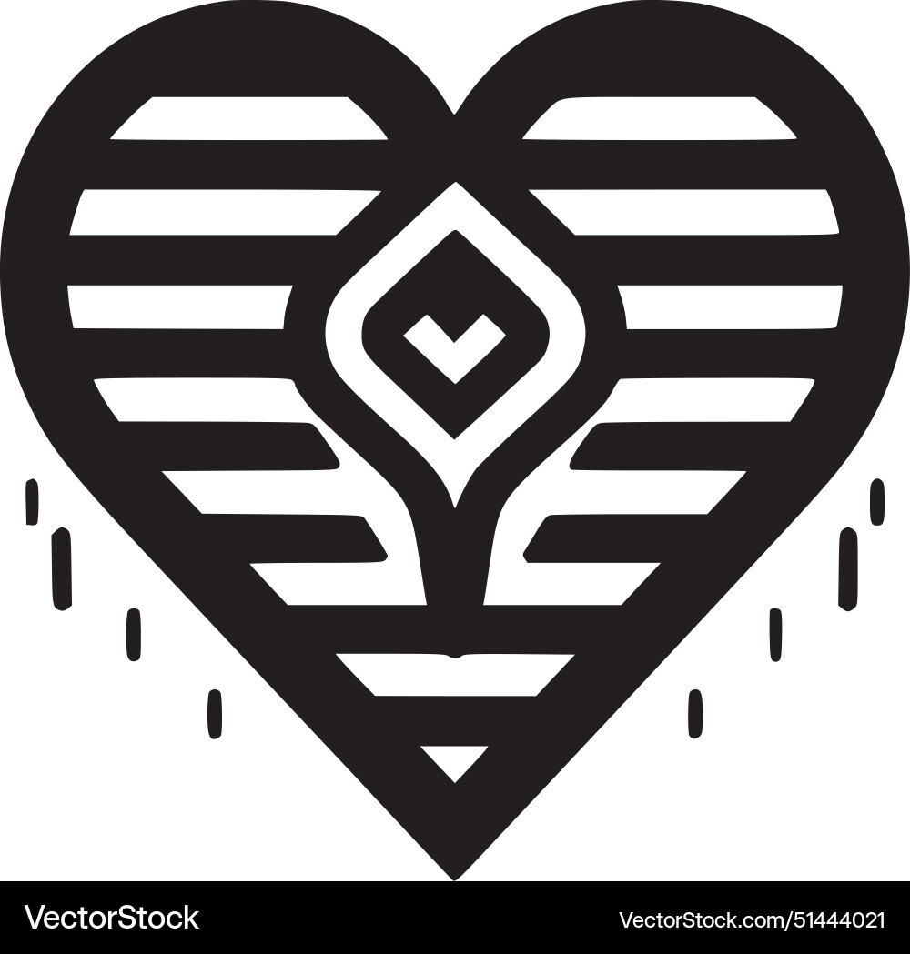 Heart - minimalist and simple silhouette Vector Image