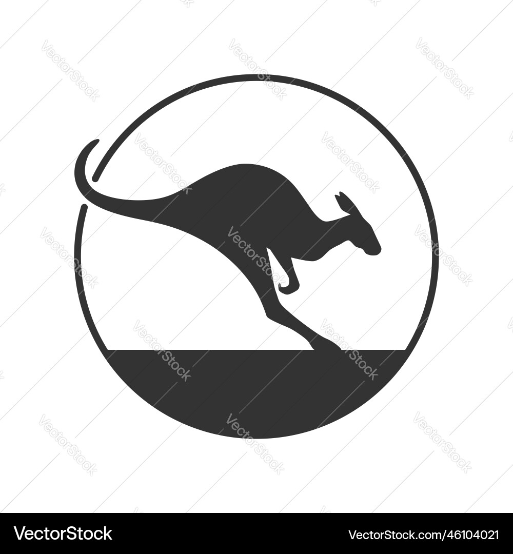 Kangaroo symbol Royalty Free Vector Image - VectorStock