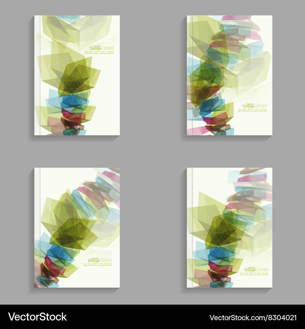 Magazine cover with colored crystals Royalty Free Vector