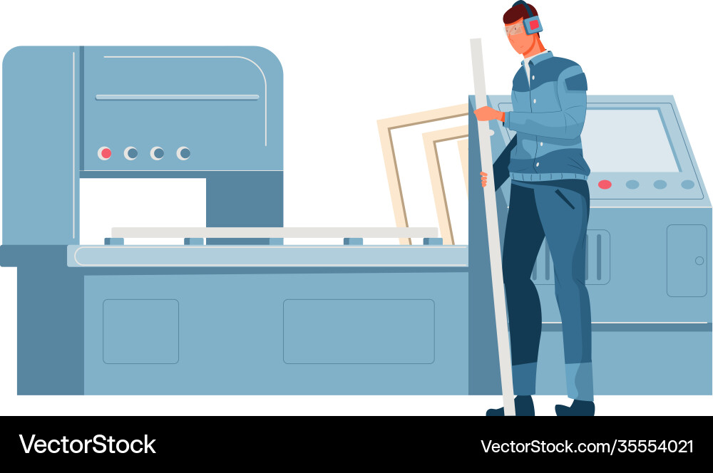 Plastic windows production Royalty Free Vector Image
