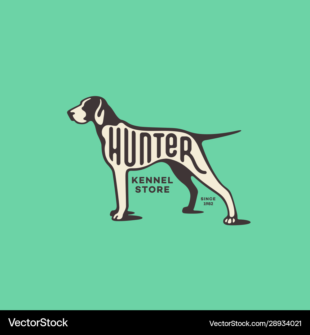 Pointer dog logo Royalty Free Vector Image - VectorStock