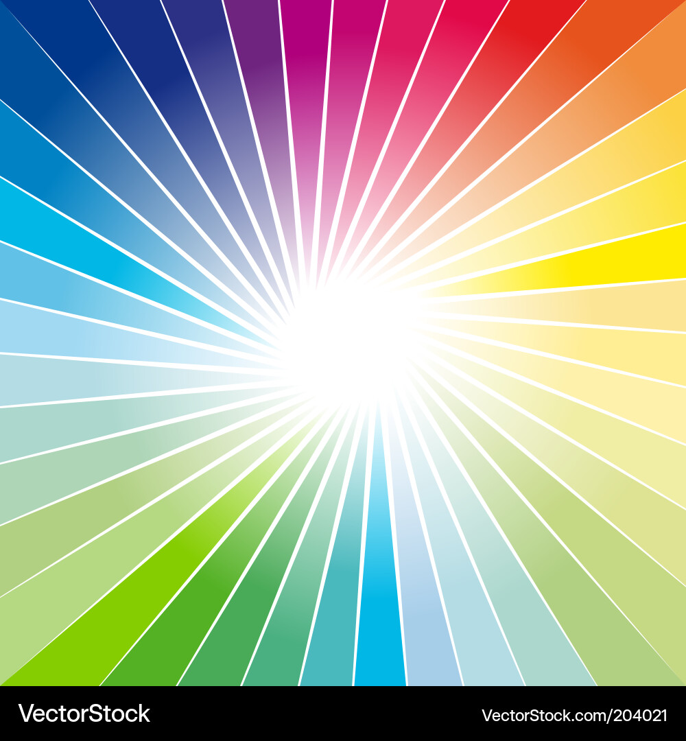 Rainbow ray Royalty Free Vector Image - VectorStock