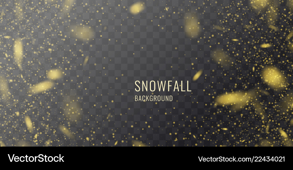 Realistic snowfall against a dark Royalty Free Vector Image