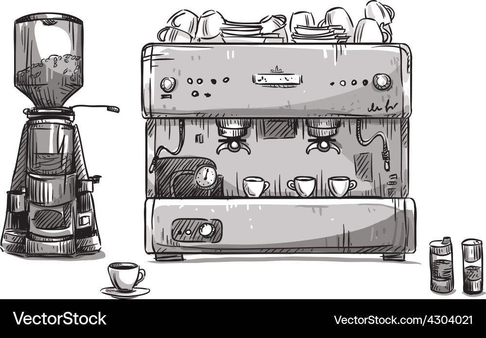 Set coffee making equipment Royalty Free Vector Image