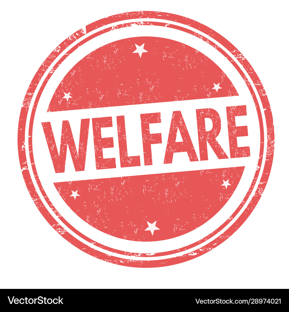 Welfare sign or stamp Royalty Free Vector Image