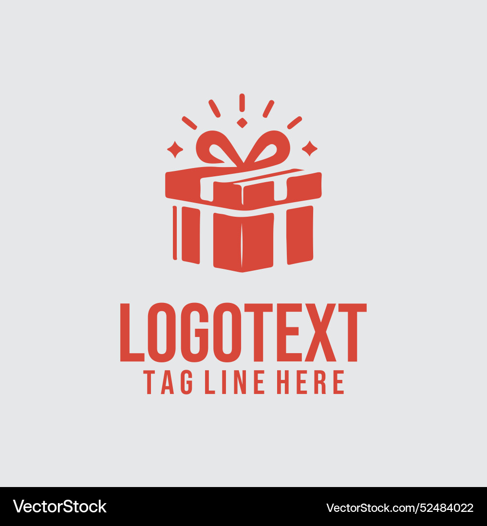 Gift box logo Royalty Free Vector Image - VectorStock