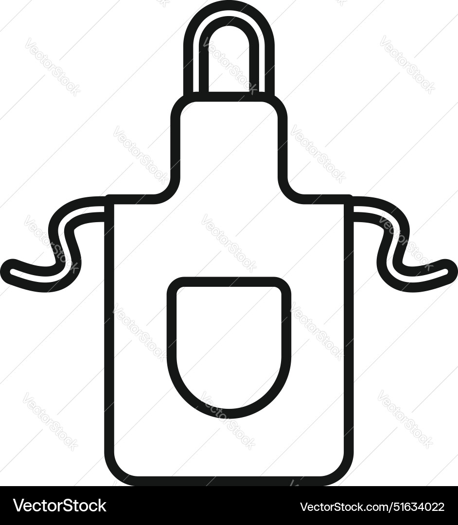 Kitchen apron icon showing cooking and baking Vector Image