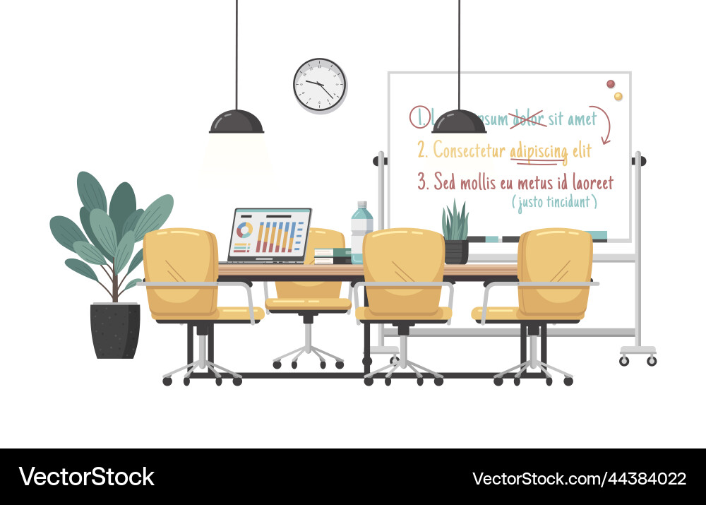 Meeting room cartoon Royalty Free Vector Image