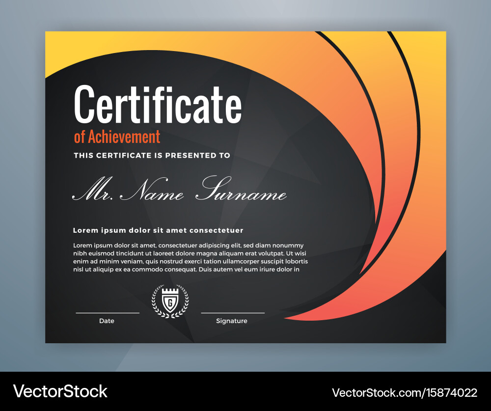 Multipurpose modern professional certificate Vector Image