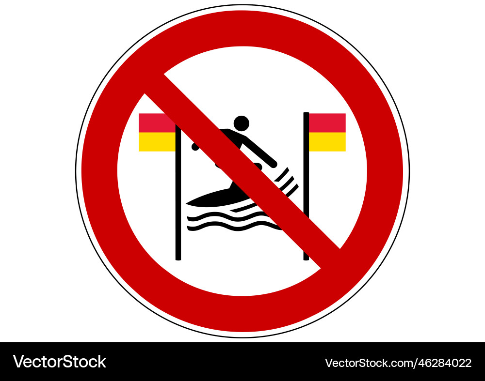 No surfing Royalty Free Vector Image - VectorStock