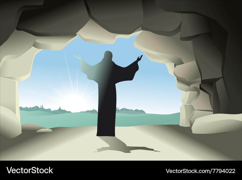 Resurrected jesus christ Royalty Free Vector Image