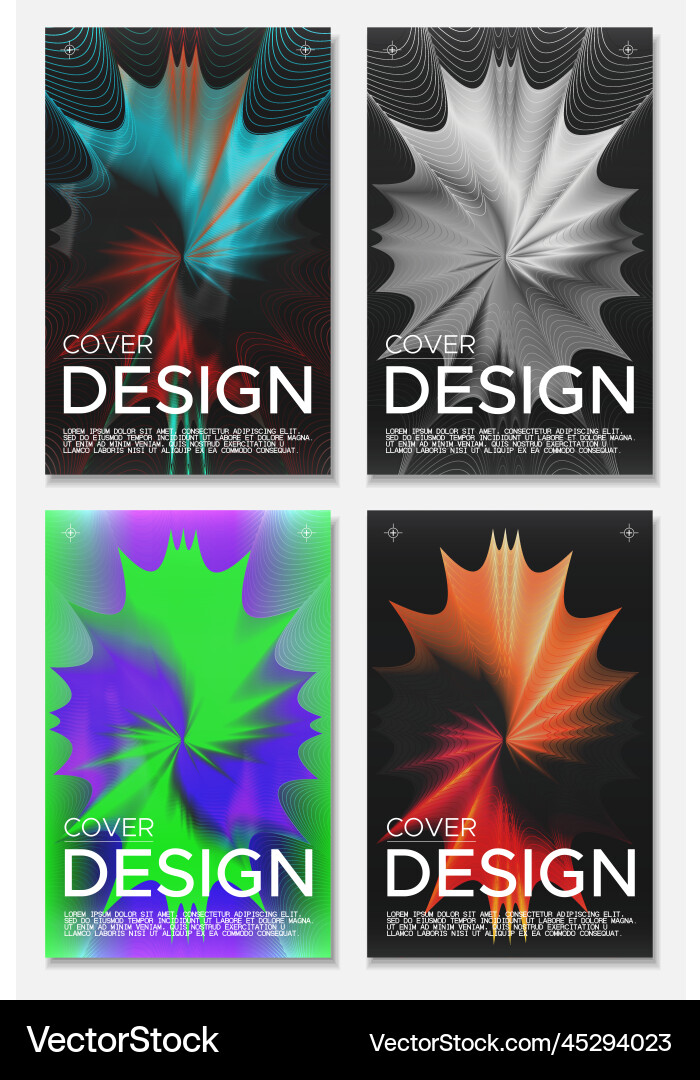 Abstract web covers set design templates Vector Image
