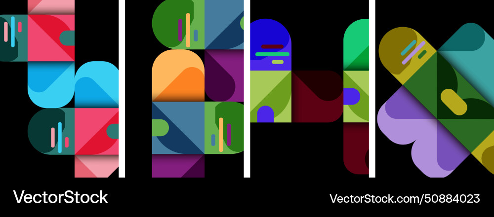 Balance movement geometric backgrounds poster Vector Image