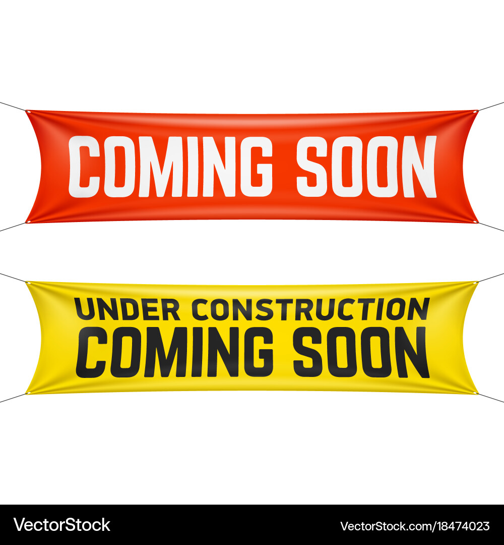 Construction Coming Soon Banner Royalty Free Vector Image