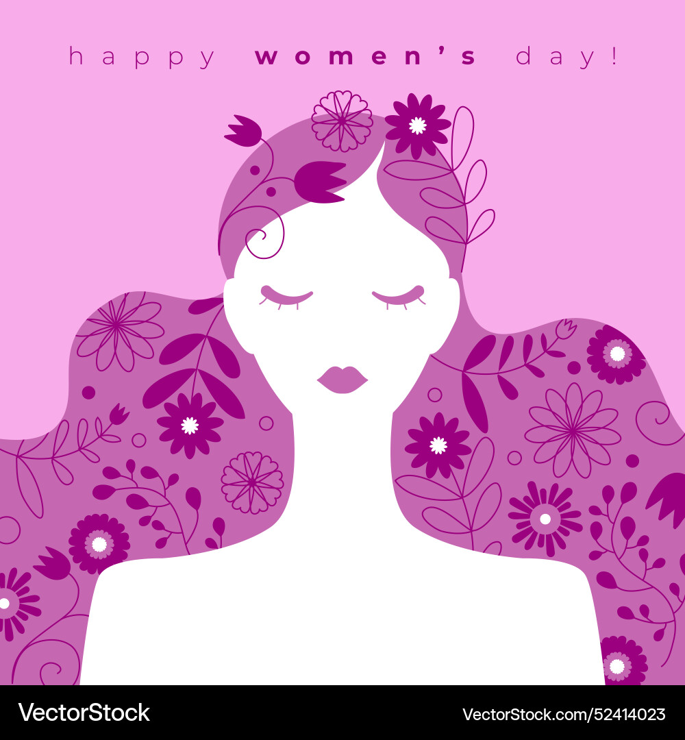 Hand-drawn womens day concept Royalty Free Vector Image