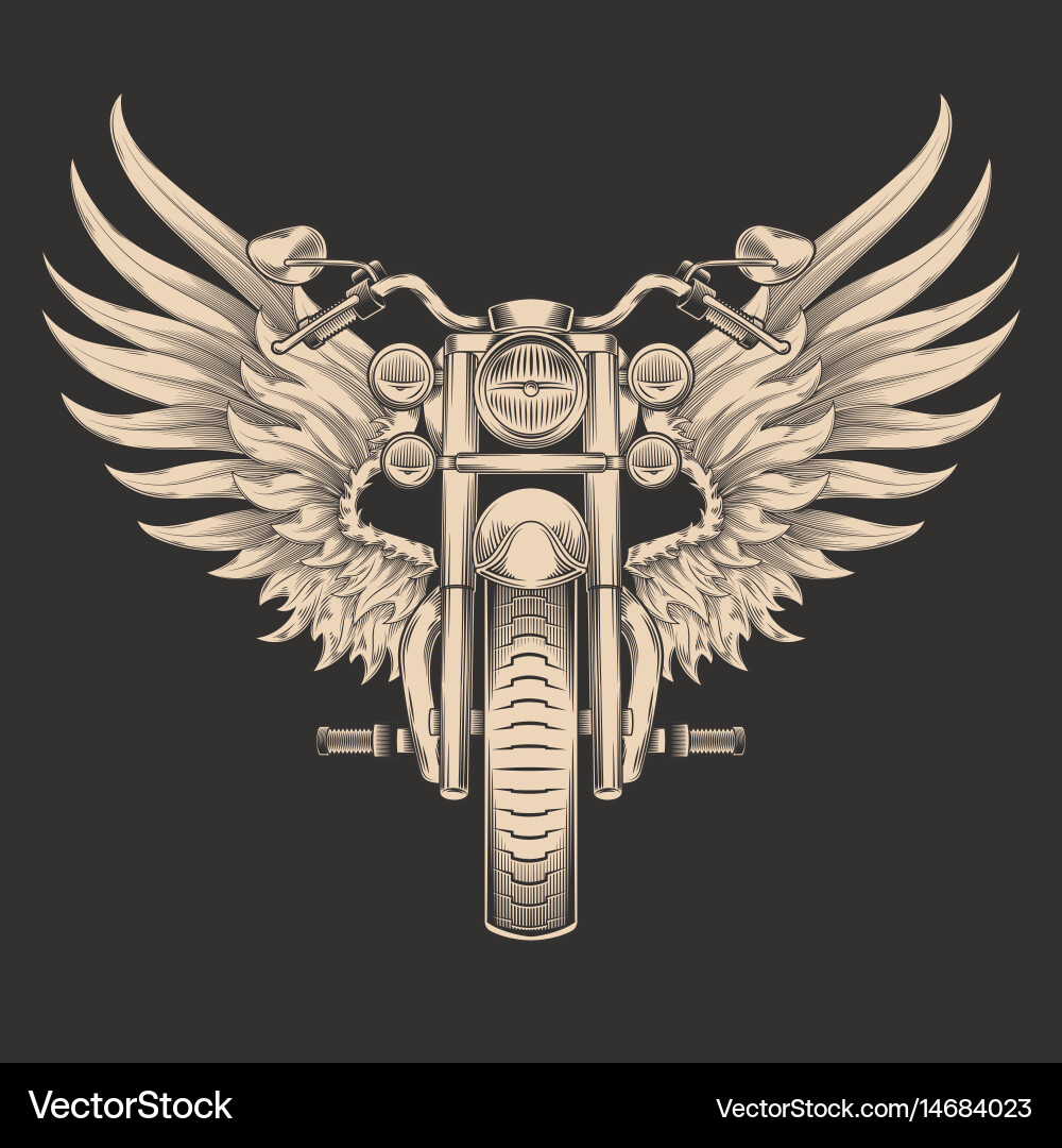 Monochrome motorcycle Royalty Free Vector Image