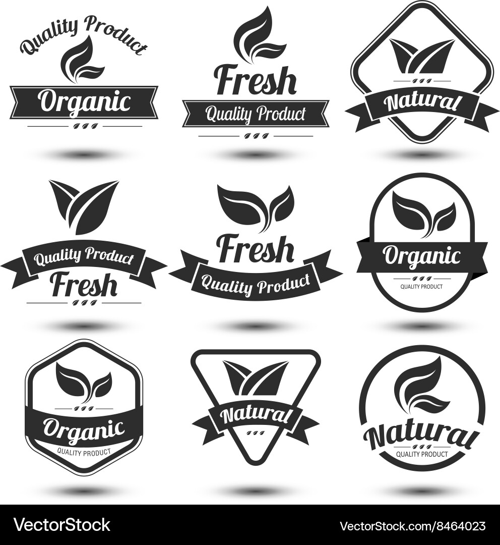 Nature label Royalty Free Vector Image - VectorStock