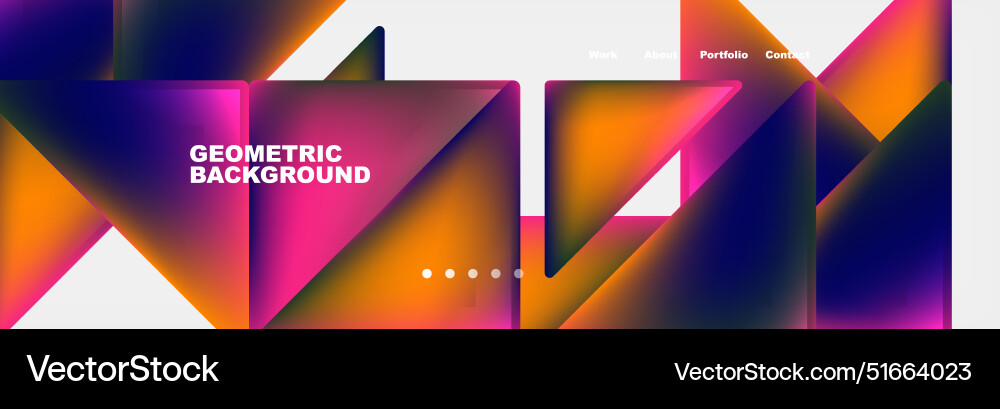 Triangle minimal web site page background design Vector Image