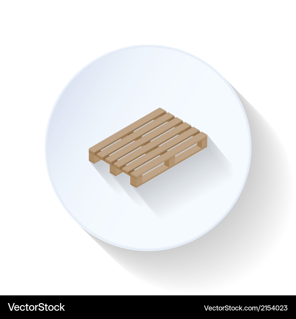 Wooden pallet flat icon Royalty Free Vector Image