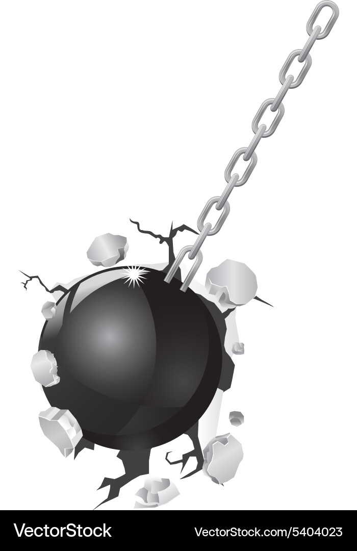 Wrecking ball Royalty Free Vector Image - VectorStock