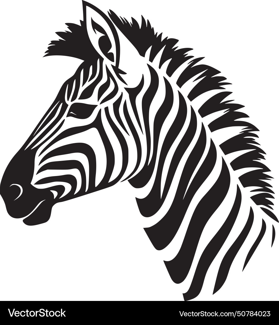 Zebra - minimalist and simple silhouette Vector Image
