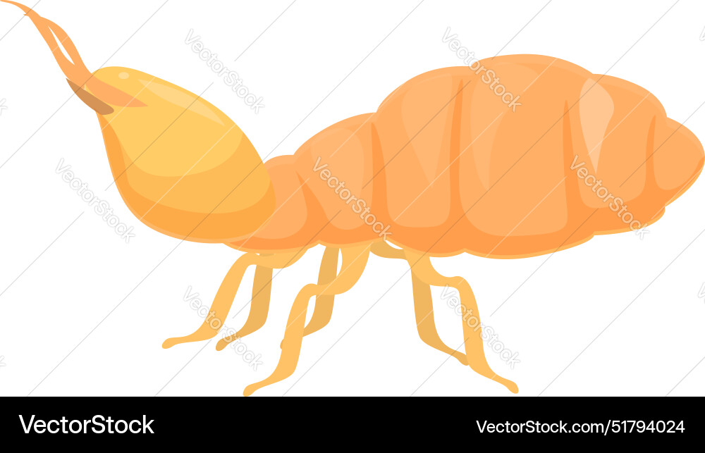 Big termite walking on six legs with head Vector Image