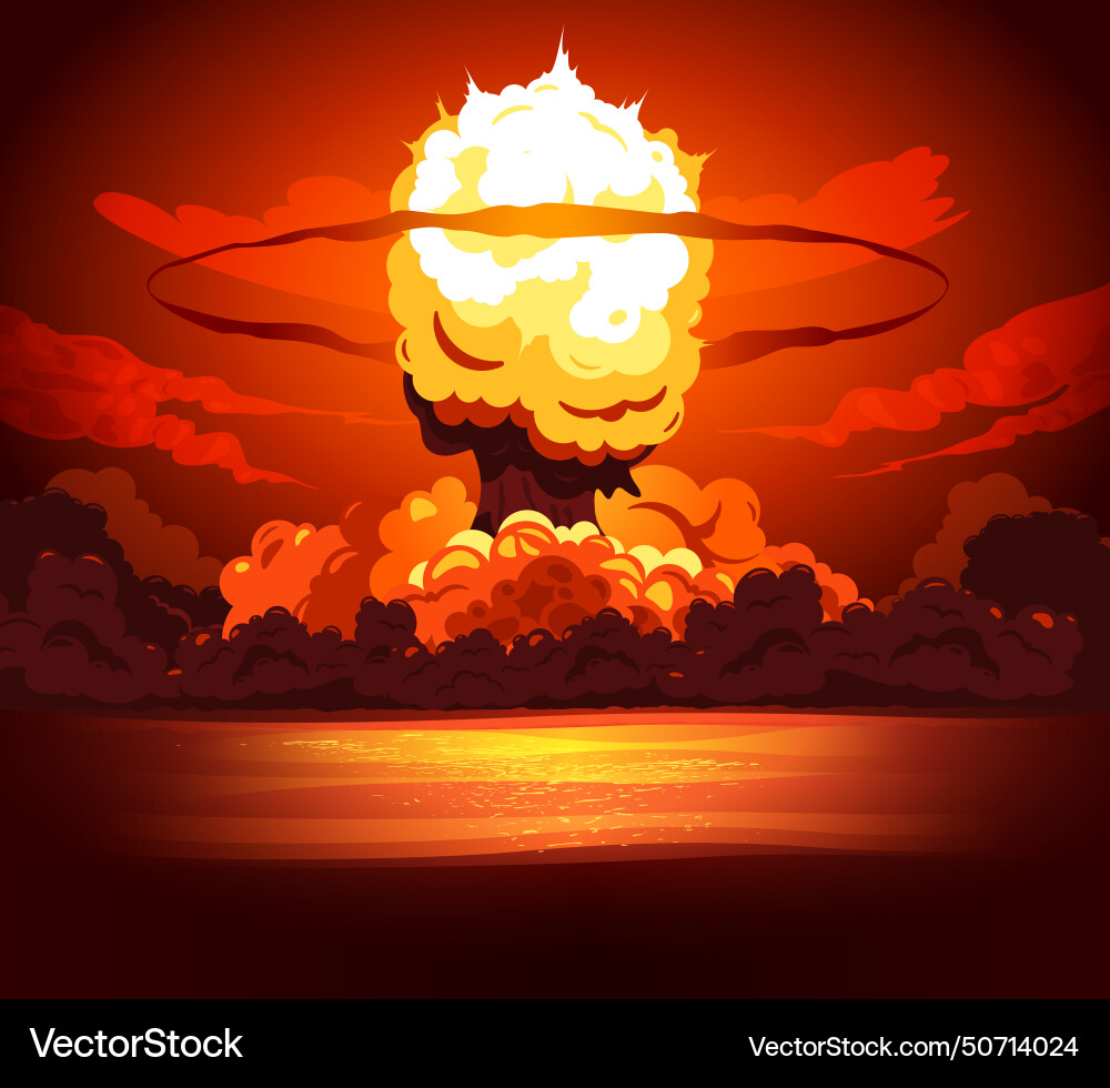 Bomb explosion fire background Royalty Free Vector Image