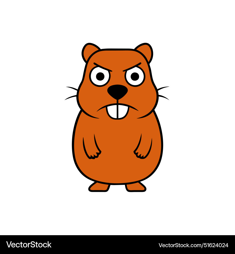 British water vole rodent angry icon – Royalty-Free Vector | VectorStock