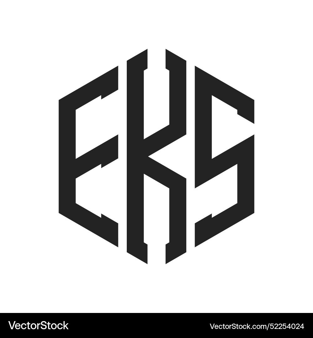 Eks logo design initial letter monogram Royalty Free Vector