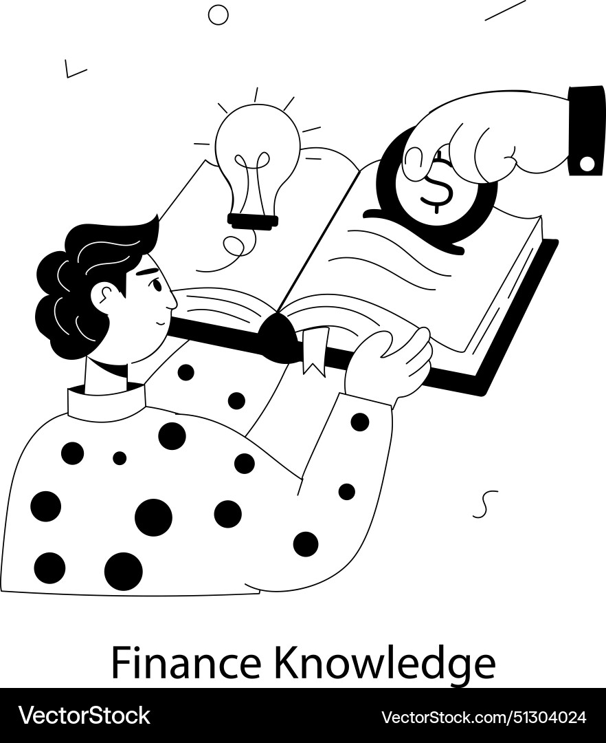 Finance knowledge Royalty Free Vector Image - VectorStock