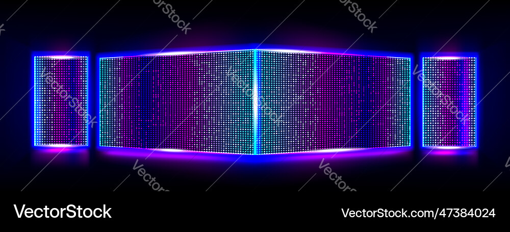 Led light screen background wall stage show panel Vector Image